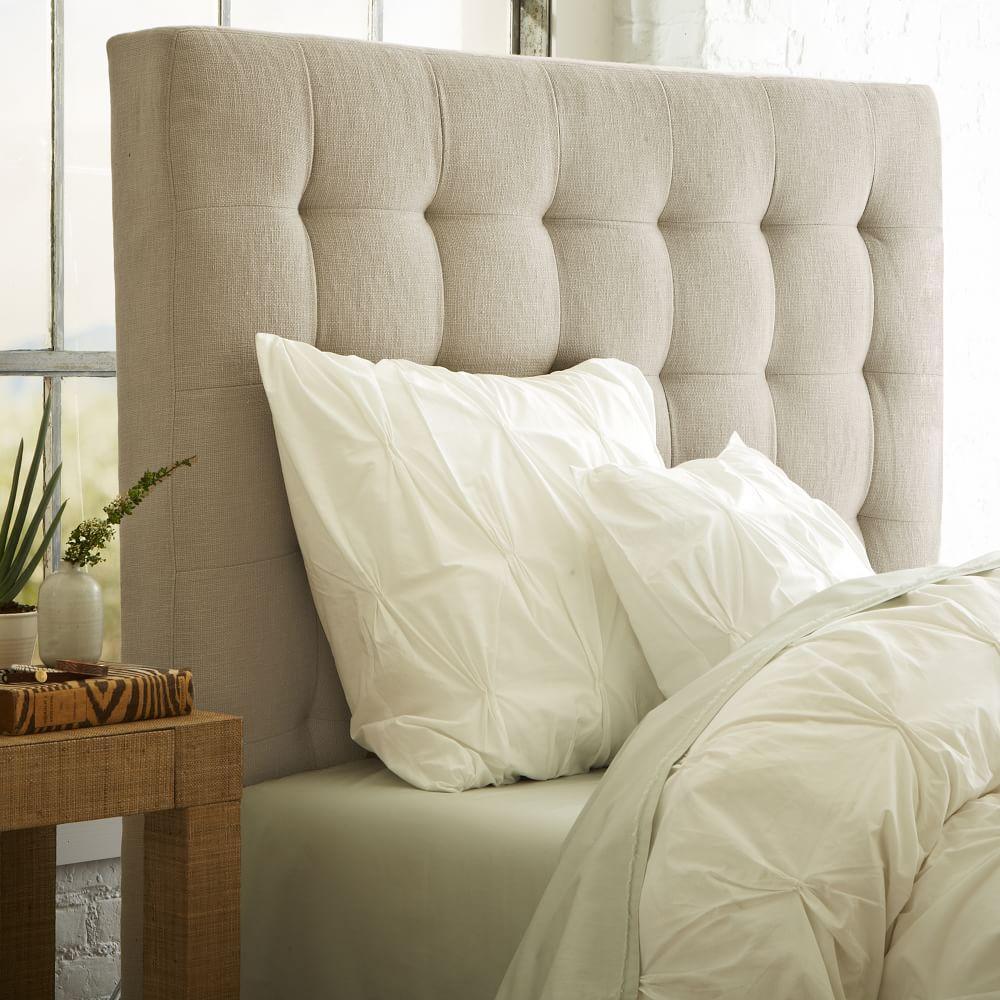 Tall Grid Tufted Headboard west elm United Kingdom